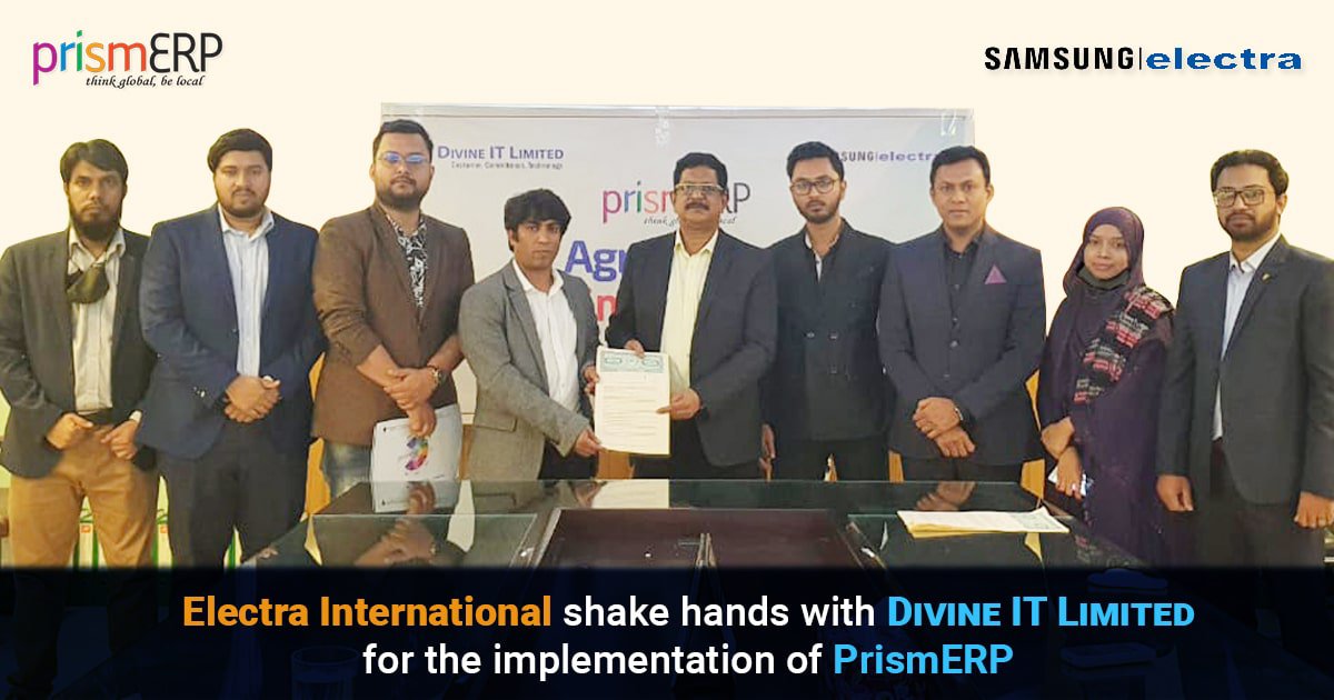 Electra International shake hands with Divine IT Limited - Divine IT Limited